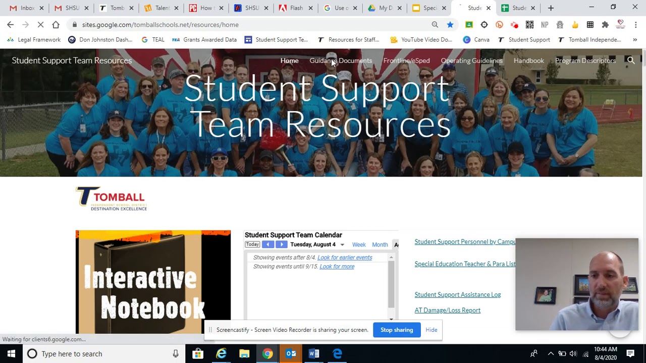 Student Support Resource Tab Website - YouTube