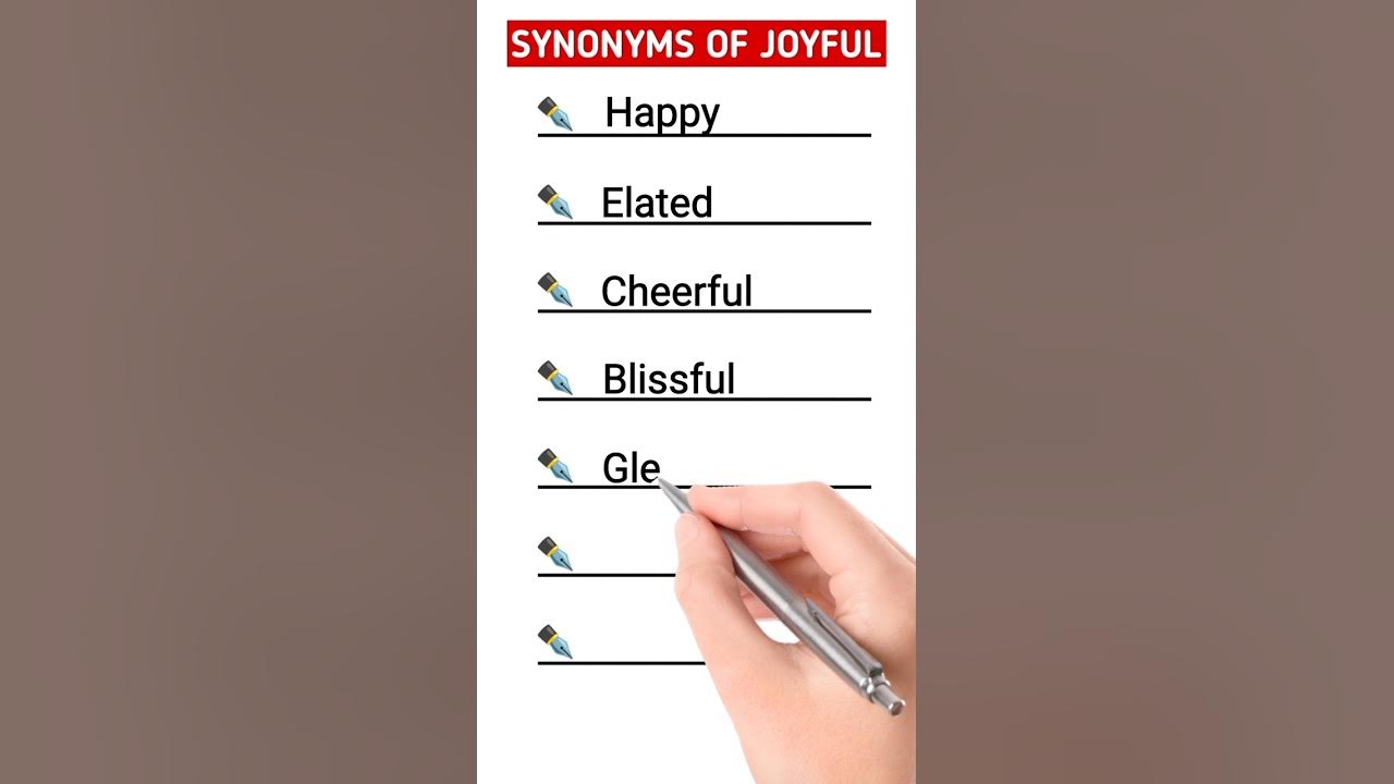 Synonyms Of Joyful synonymsofjoyful synonyms english esl shorts synonyms-of-joyful-synonymsofjoyful-synonyms-english-esl-shorts