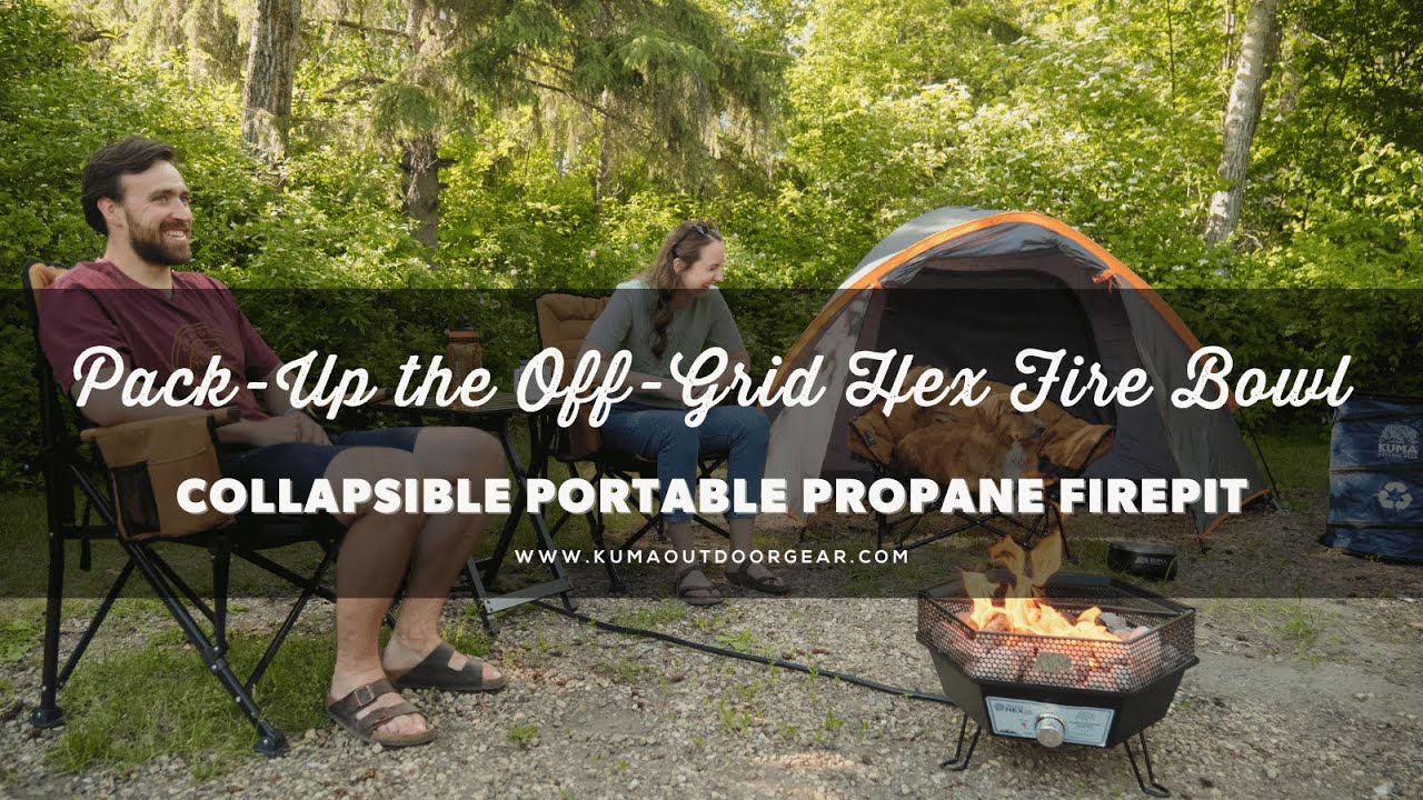 How to Collapse the Off-Grid Hex Fire Bowl | Portable Propane Fire Pit Storage Guide - YouTube