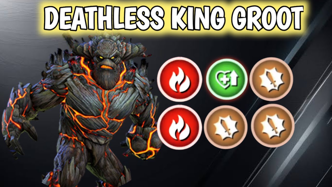 DEATHLESS KING GROOT 🔥 REGENERATION AND DAMAGE SHOWCASE MCOC - YouTube