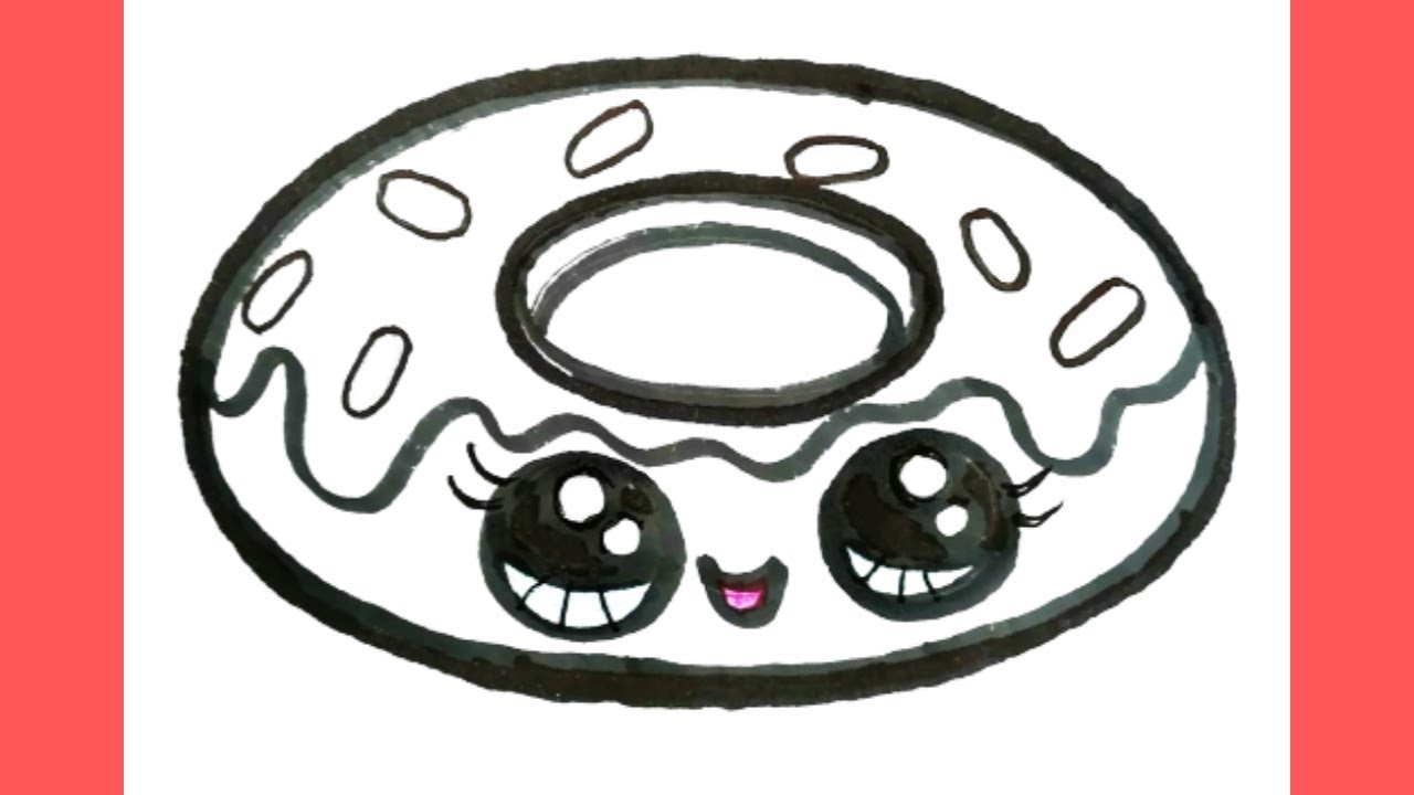 How to Draw Cute Donut,Easy Drawing Tutorial - YouTube