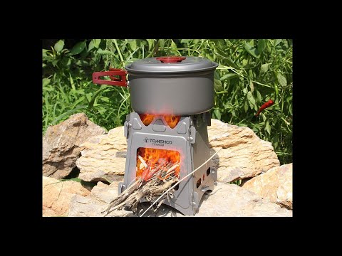 TOMSHOO Portable Folding Lightweight Camping Wood Stove 2019 🔥 - YouTube