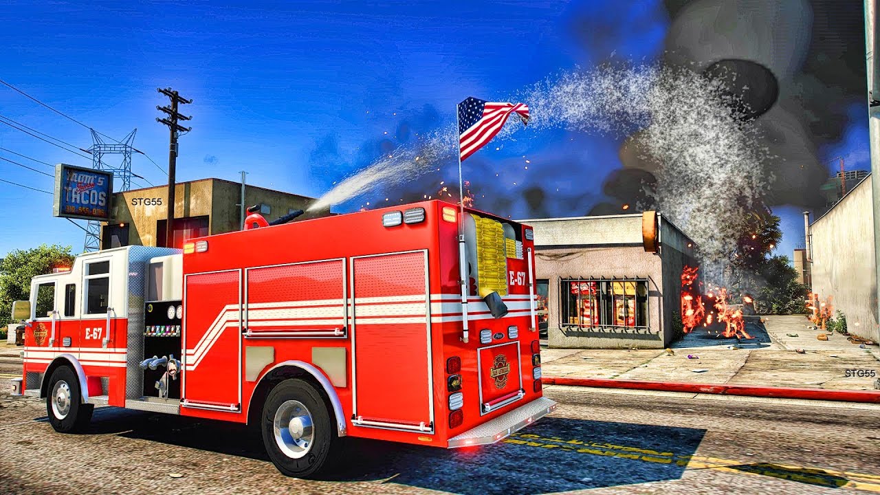 Playing GTA 5 As A FireFighter in GTA 5|| GTA 5 Mod| 4K - YouTube