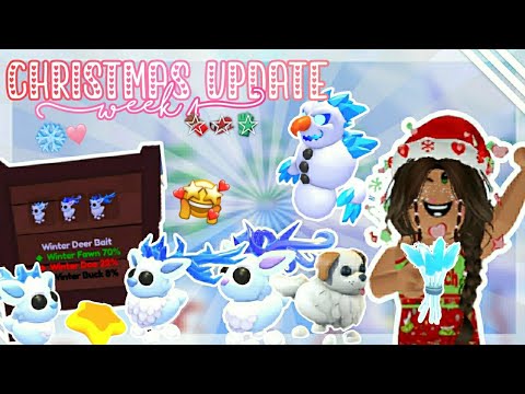 ADOPT ME CHRISTMAS UPDATE WEEK4||NEW DEER PET🦌&NEW FROSTCLAW PET 🤭 ...