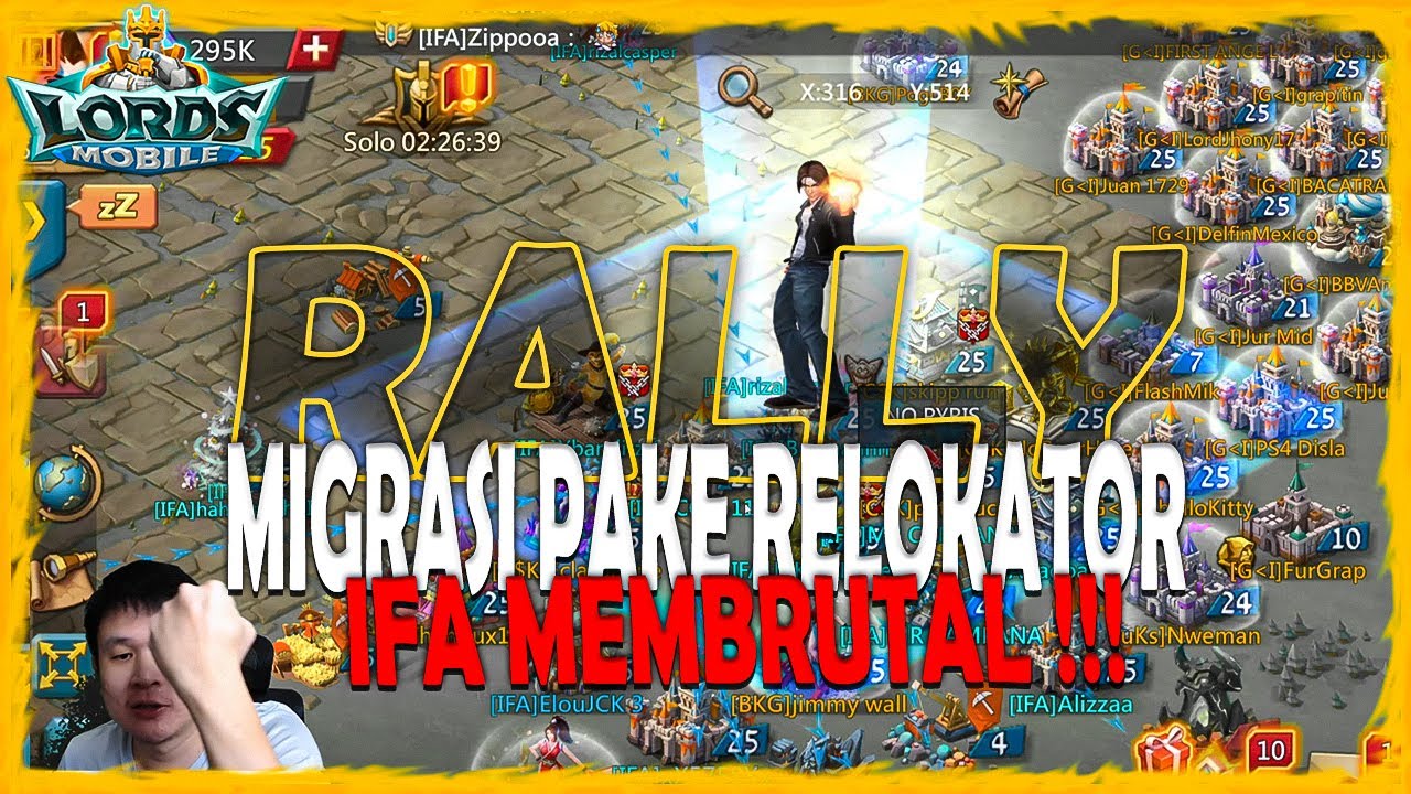 IFA RALLY PARTY DI KD152 MEMBRUTAL DI EVENT MIGRASI RELOKATOR !!! - Lords Mobile Indonesia - YouTube