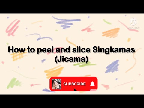 How to peel and slice Jicama (Singkamas in Tagalog) - YouTube