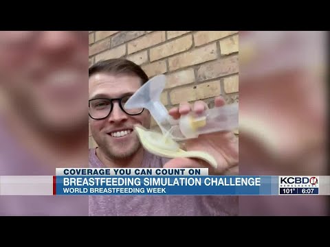6 men attempt breastfeeding challenge in honor of World Breastfeeding Week