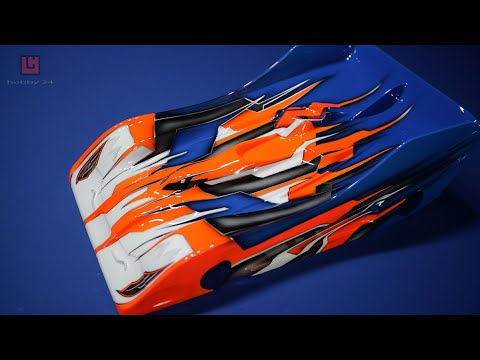 XRAY RX8E.3 body painting - hobby24 - YouTube