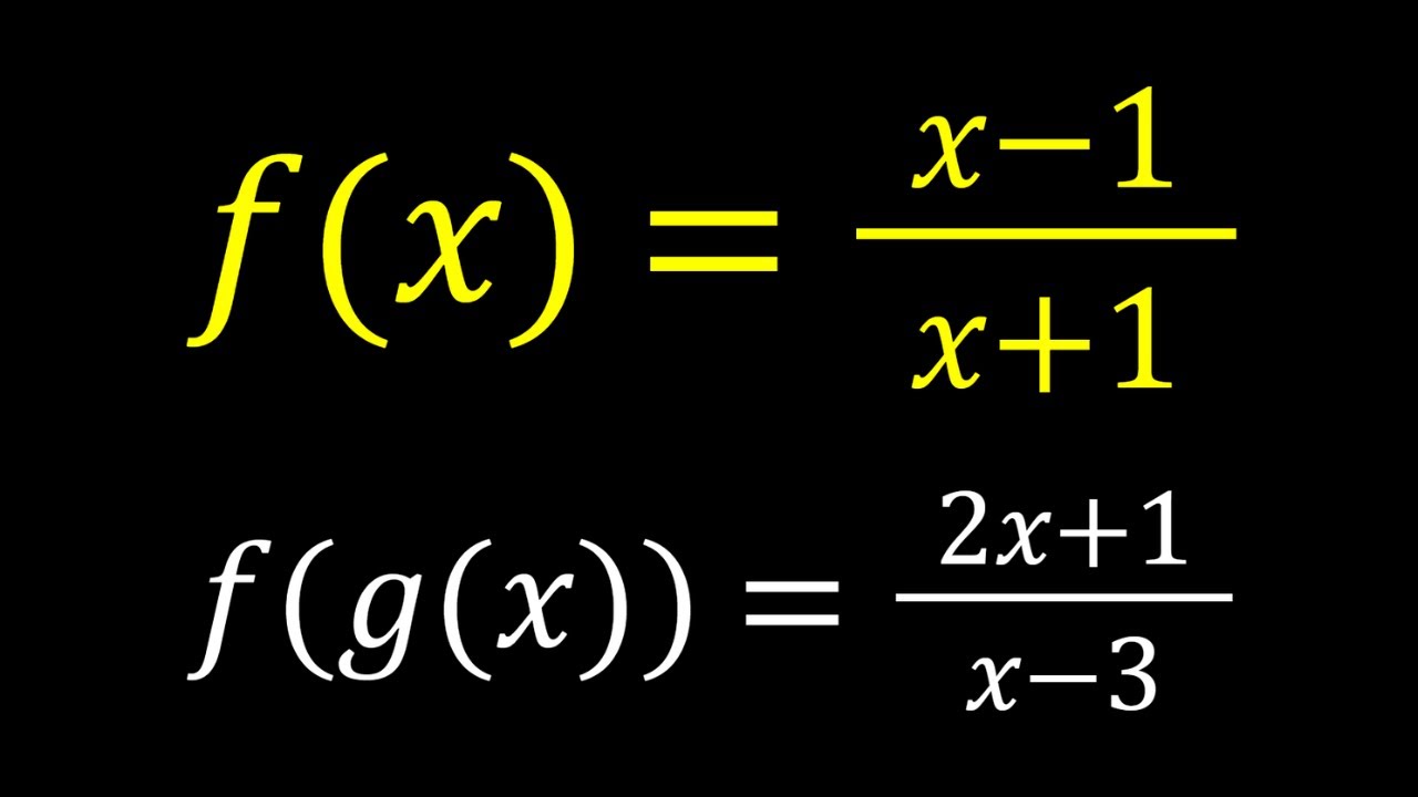 A Functional System With Rational Functions YouTube
