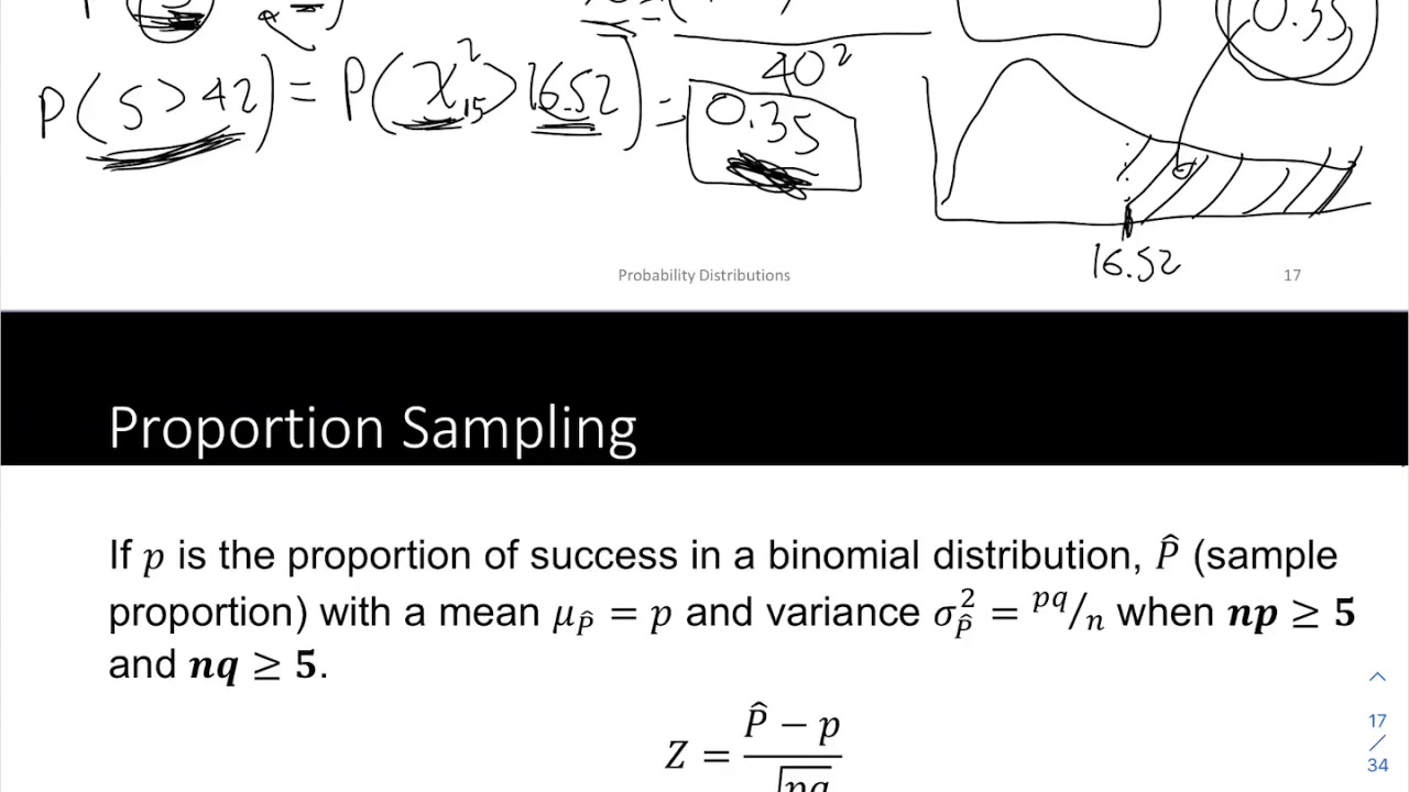 Sampling Distribution 2: Variance and proportion - YouTube