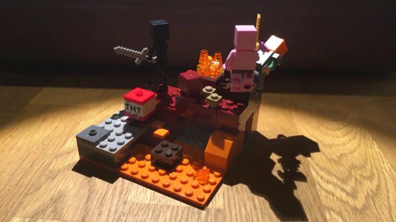 Lego Stop Motion Minecraft Nether set Building - YouTube