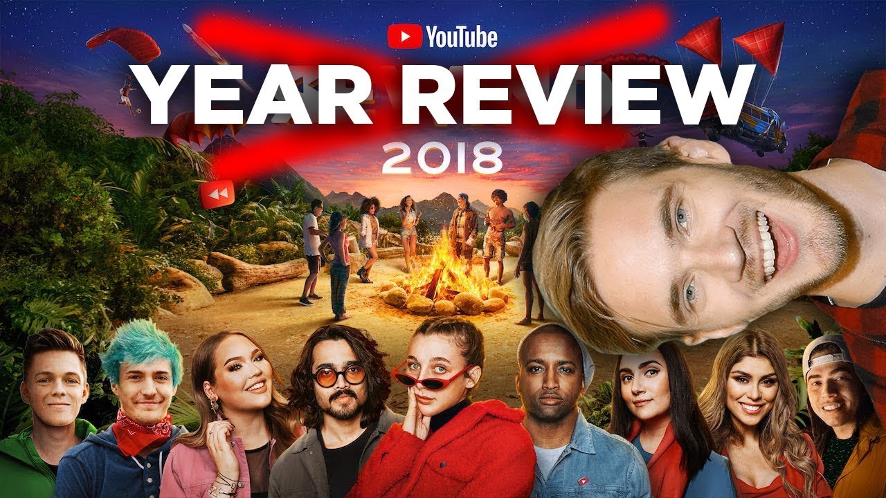 youtube rewind 2018 but pewdiepie says year review at the beginning ...