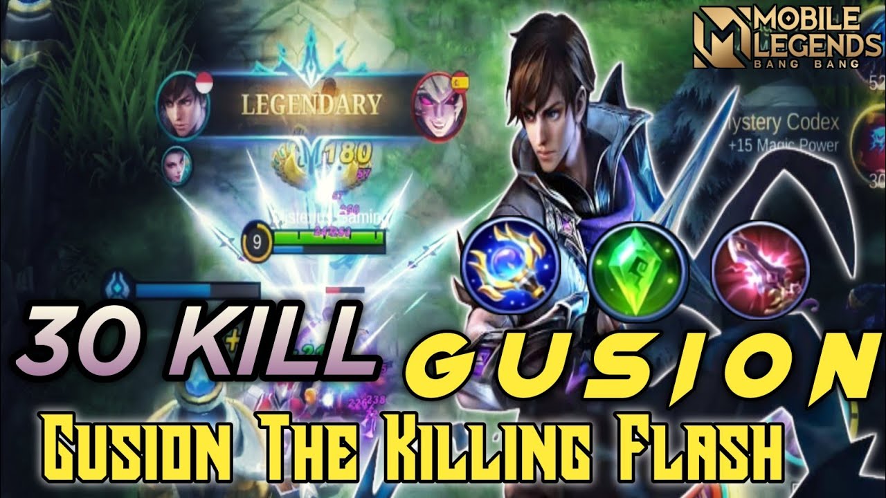 Gusion The Killing Flash 30 KILL Perfect skill - Mobile Legends Bang ...