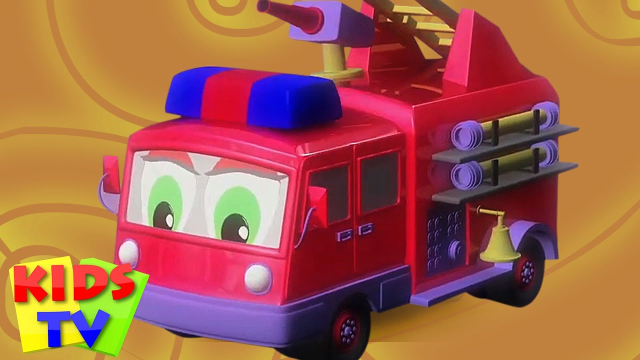 Mașină de Pompieri Video Animat cu Vehicul Pentru Copii - YouTube