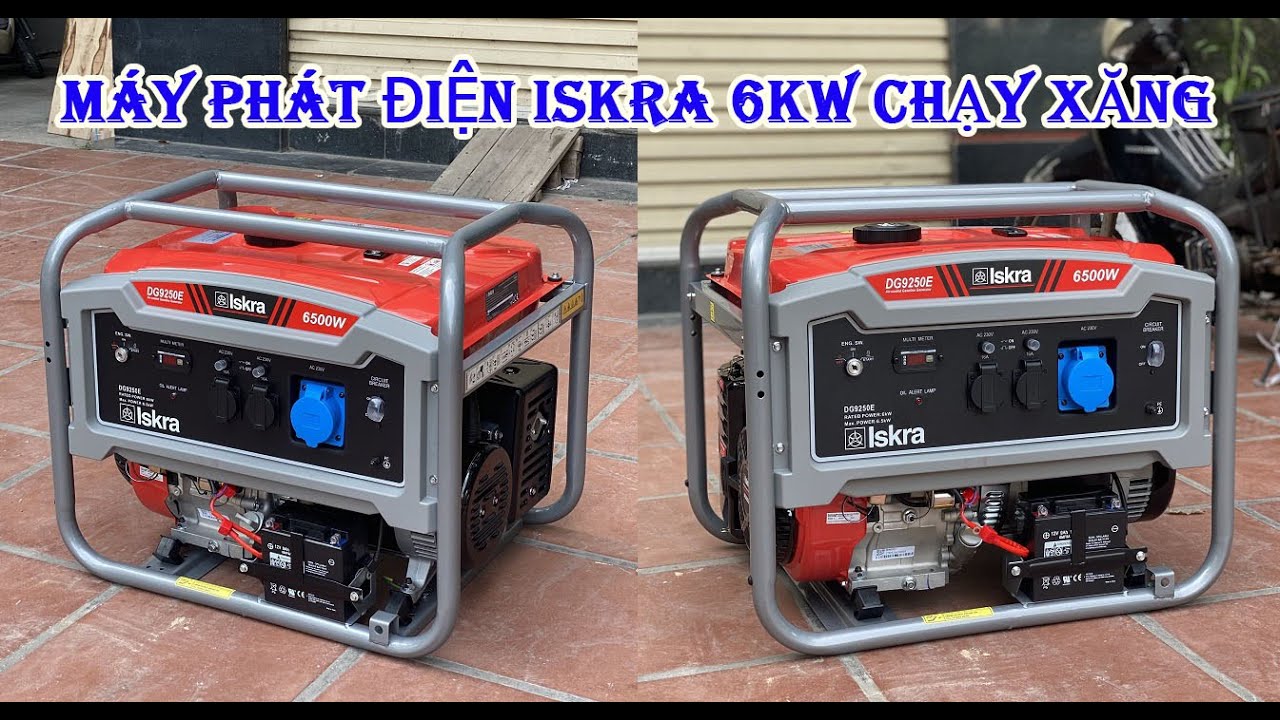 Máy Phát Điện Chạy Xăng Iskra 6Kw DG9250E Đề, Hàng Chất, Giá Cực Sốc ...