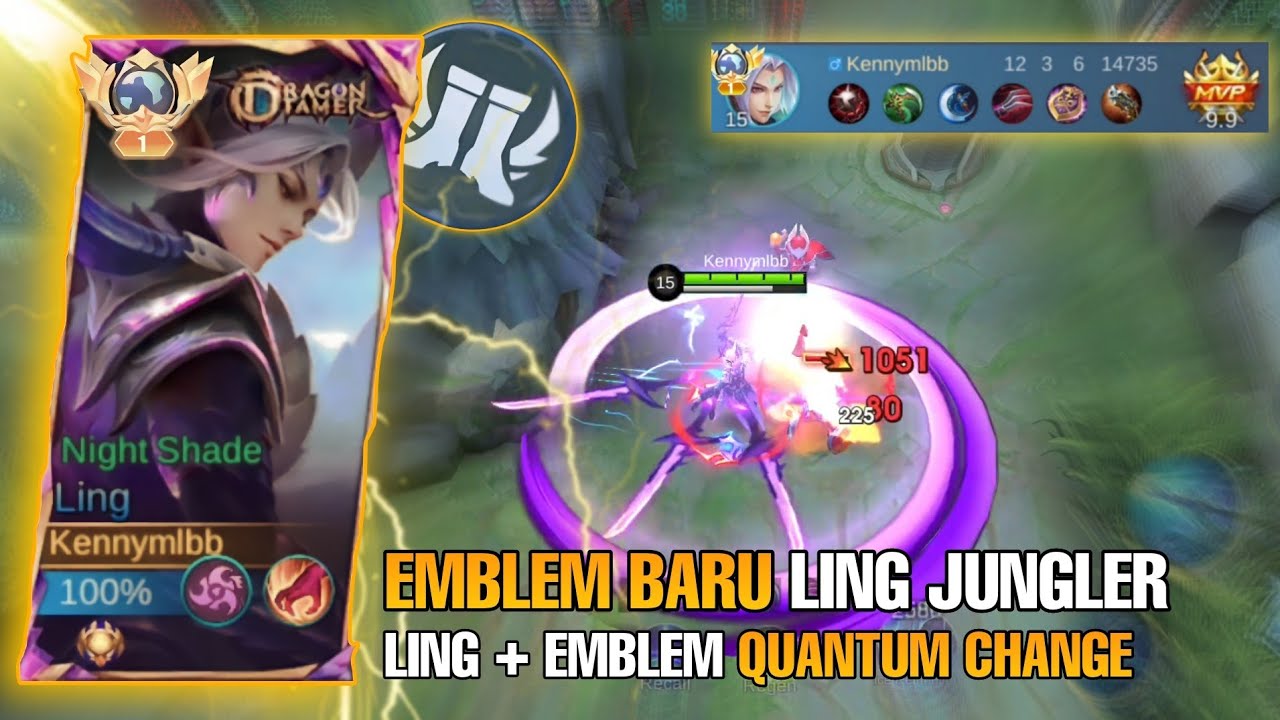 EMBLEM BARU LING JUNGLER!!! TUTORIAL LING EMBLEM QUANTUM CHANGE SUPAYA ...