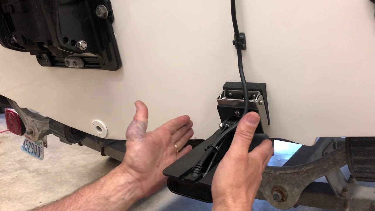 Salt Patrol - Flip up Transducer Bracket Install - YouTube