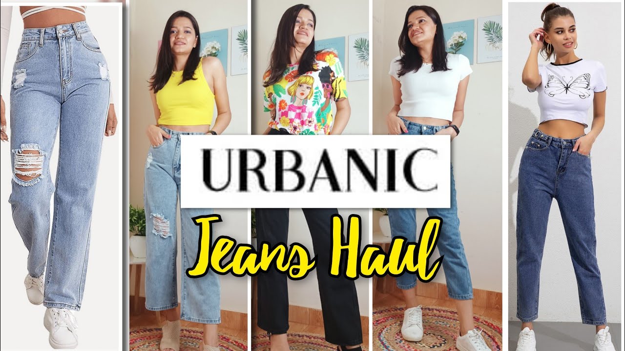 URBANIC High Waisted Jeans👖 Haul | Trendy Jeans Haul - YouTube