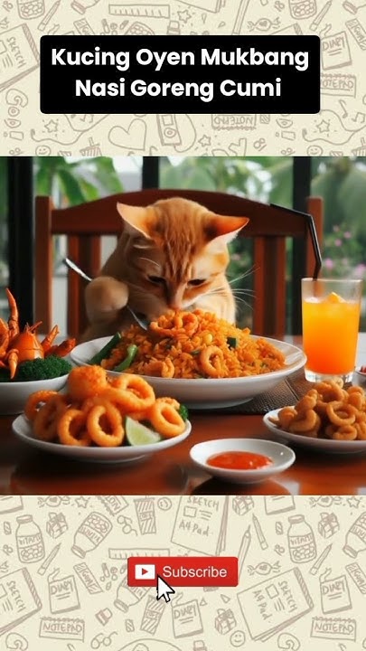 Kucing Oyen Mukbang Nasi Goreng Cumi #kucing #cat #catlover #mukbang #asmr - YouTube