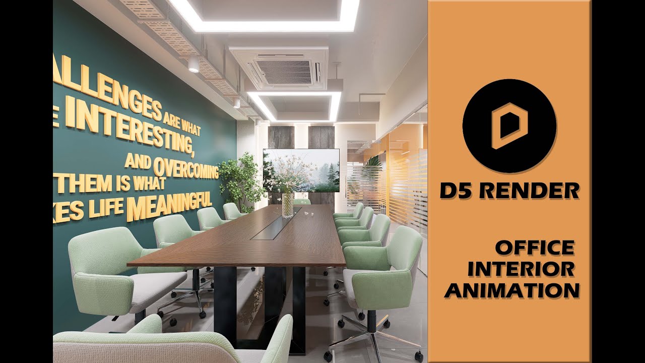 OFFICE INTERIOR DESIGN | D5 RENDER | ANIMATION | SKETCHUP - YouTube