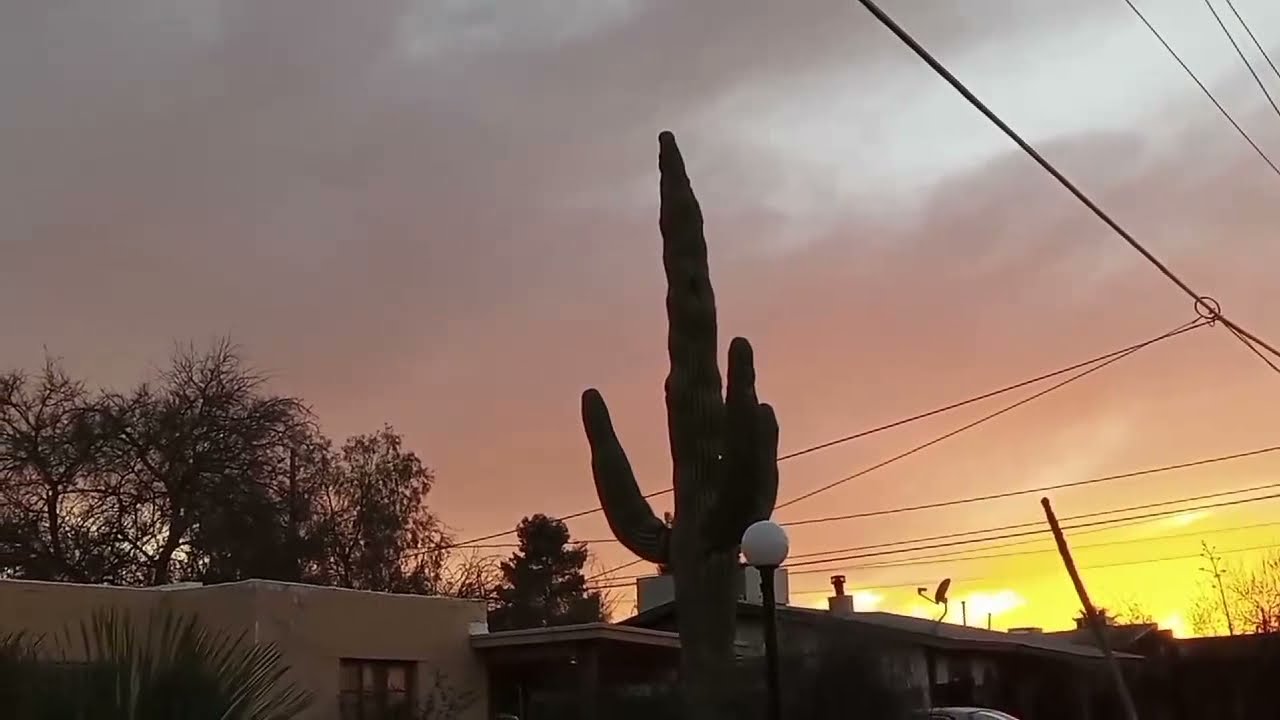 SPECTACULAR SUNSET IN WINTER. TUCSON, ARIZONA. - YouTube