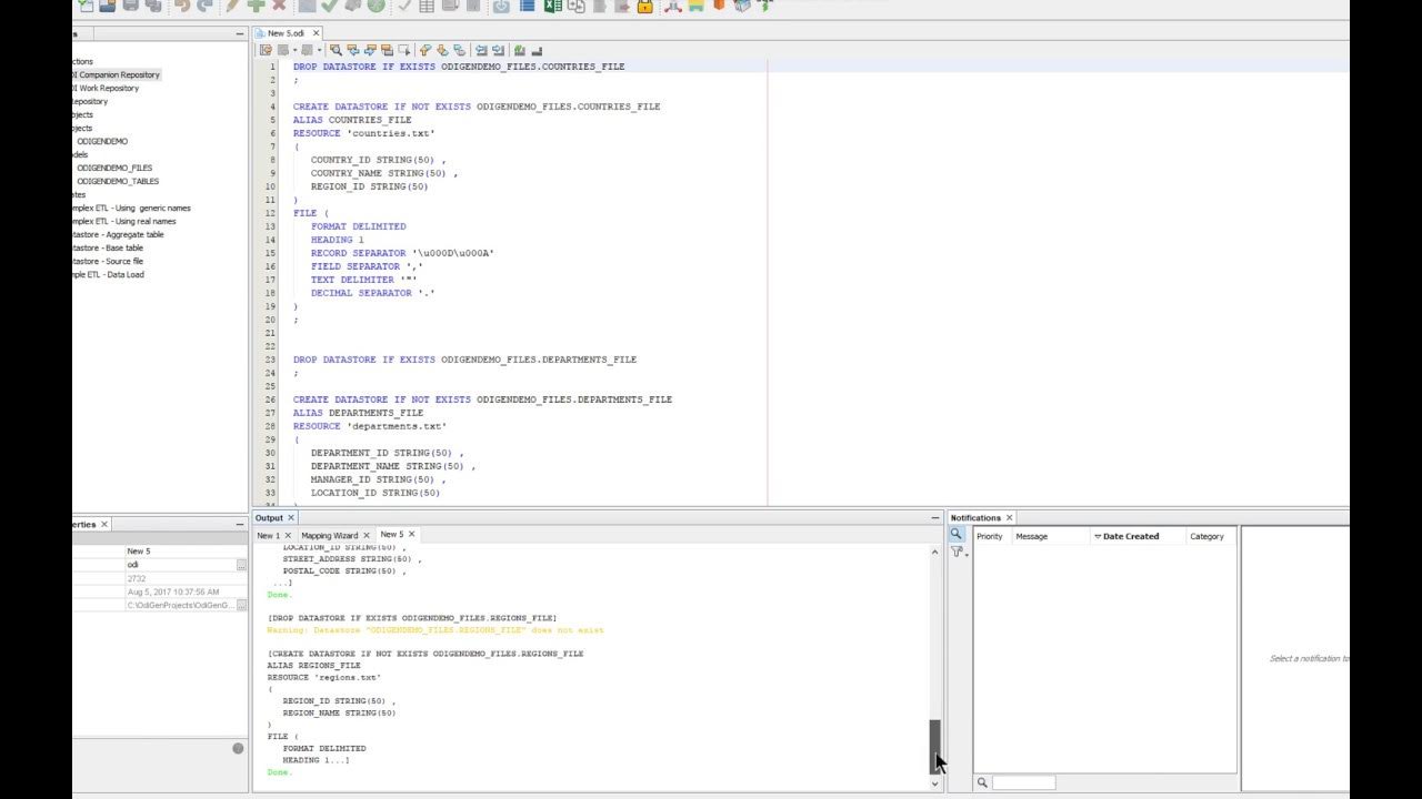 Create datastores using ODI generator - YouTube
