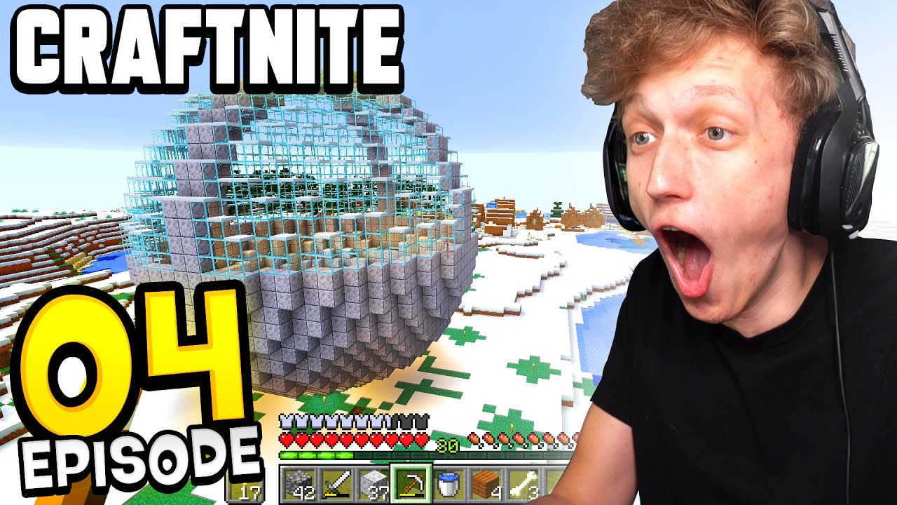 Craftnite: Episode 4 - STARTING MY MEGA BASE! (this is amazing) - YouTube