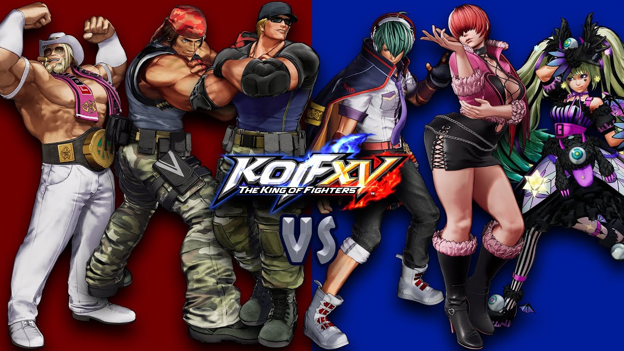 KOF XV , THE HENTAIMAN (CLARK, RALF, ANTONOV) VS KHIM MING (SHUN'EI, SYLVIE, SHERMIE) - YouTube