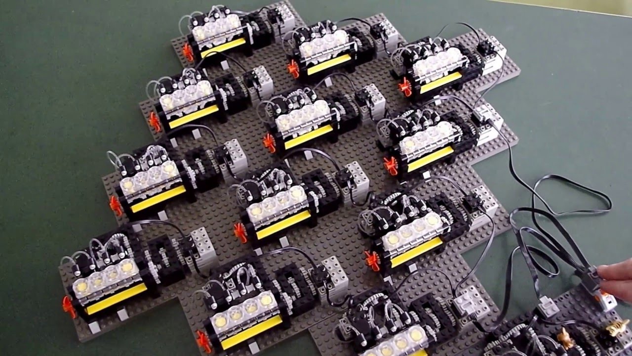 LEGO technic Engine inline 4 4気筒 エンジン 点火順序 motor - YouTube