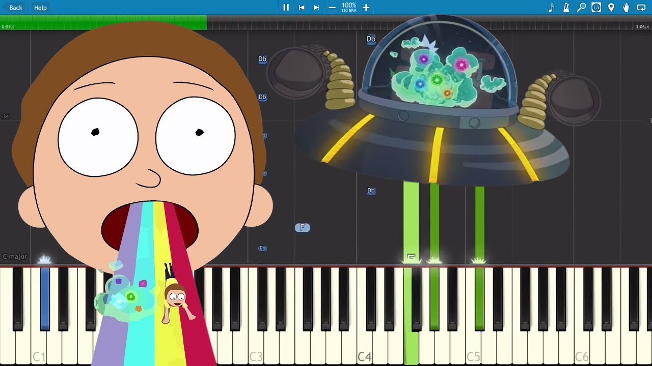 Goodbye Moonmen - Rick And Morty Remix - The Living Tombstone - Piano ...