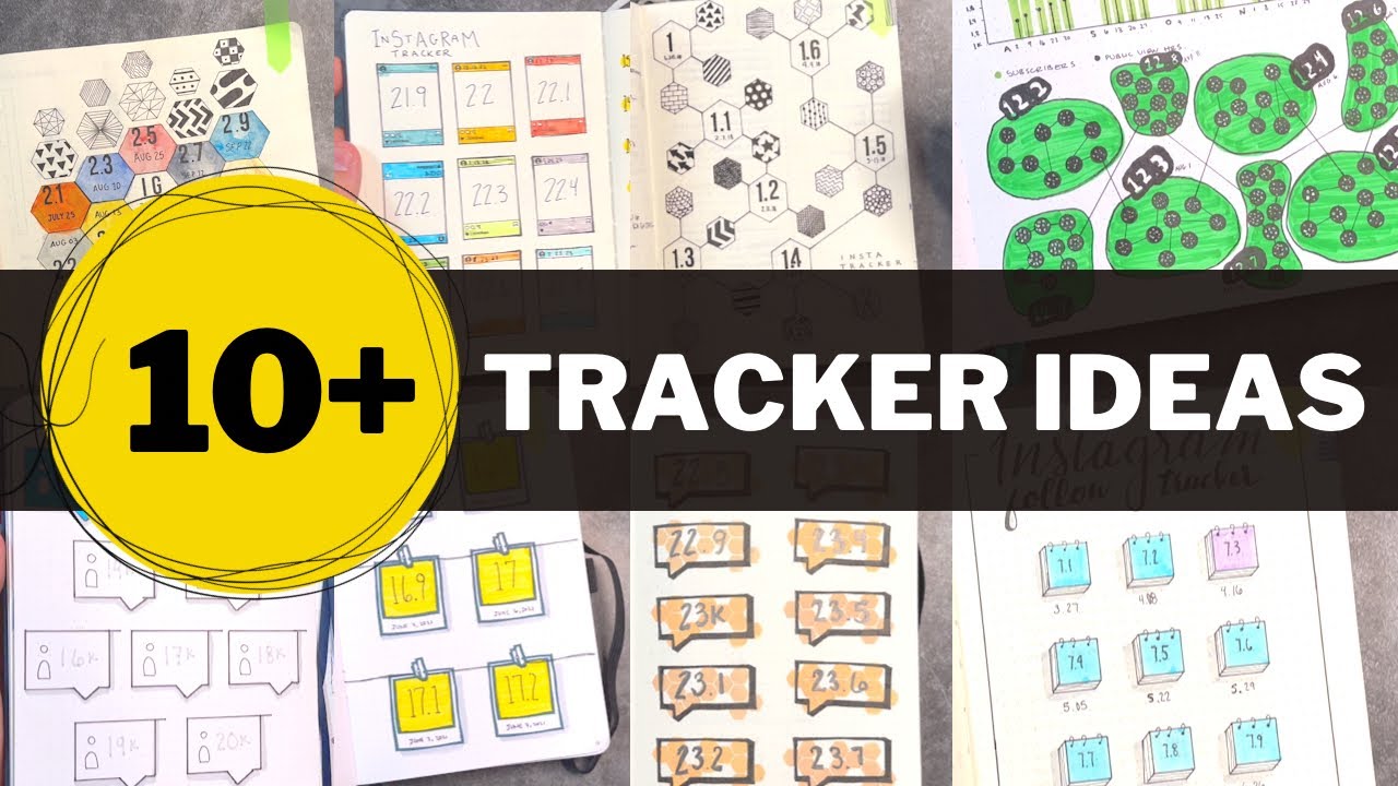 10 Inspirational Bullet Journal Tracker Ideas - YouTube