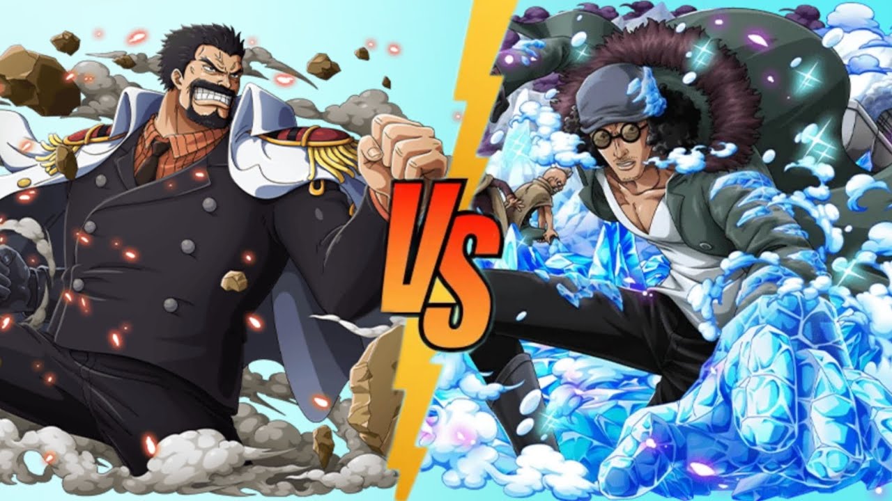 Garp prime vs Aokiji #animecharacter #luffyanime #luffy # ...
