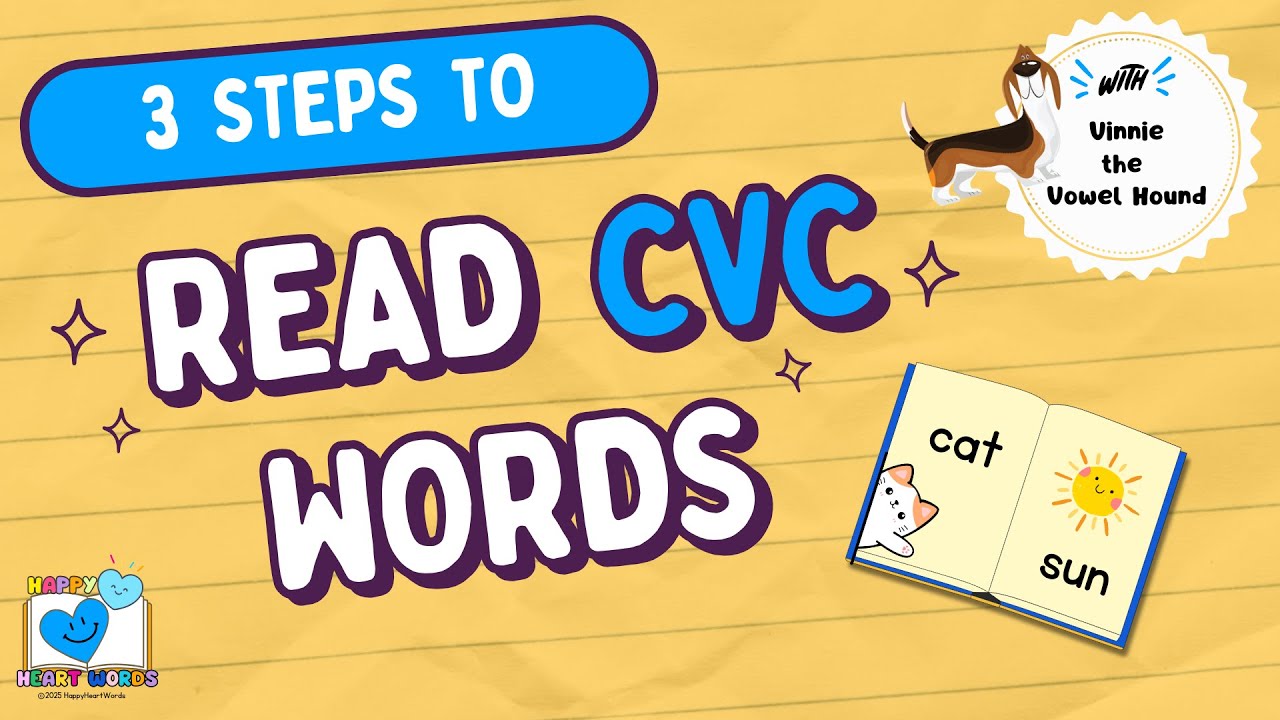 Learn to Read CVC Words! | 3 Simple Steps | Phonics and Blending ...