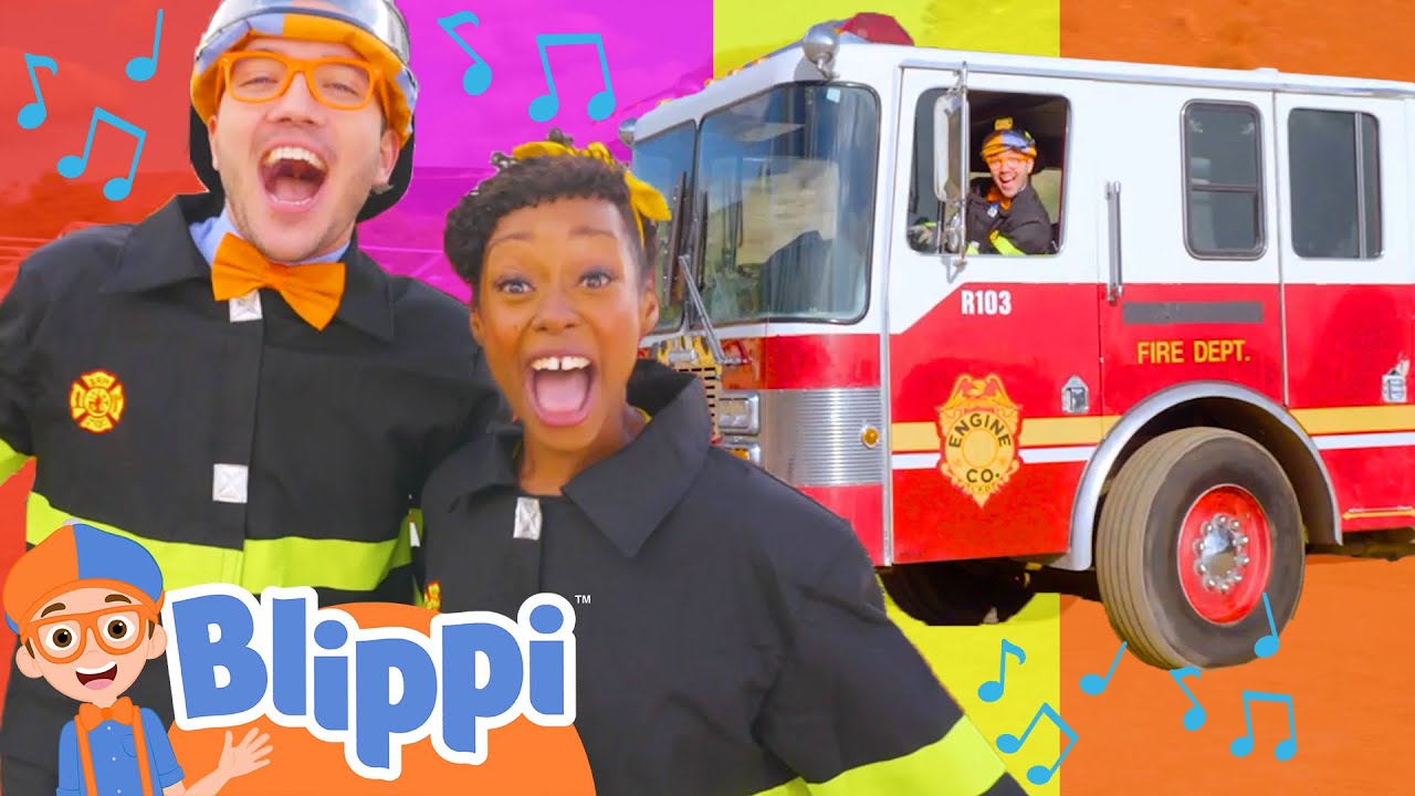 Fire Truck Heroes to the Rescue Song | Blippi - Learn Colors and ...