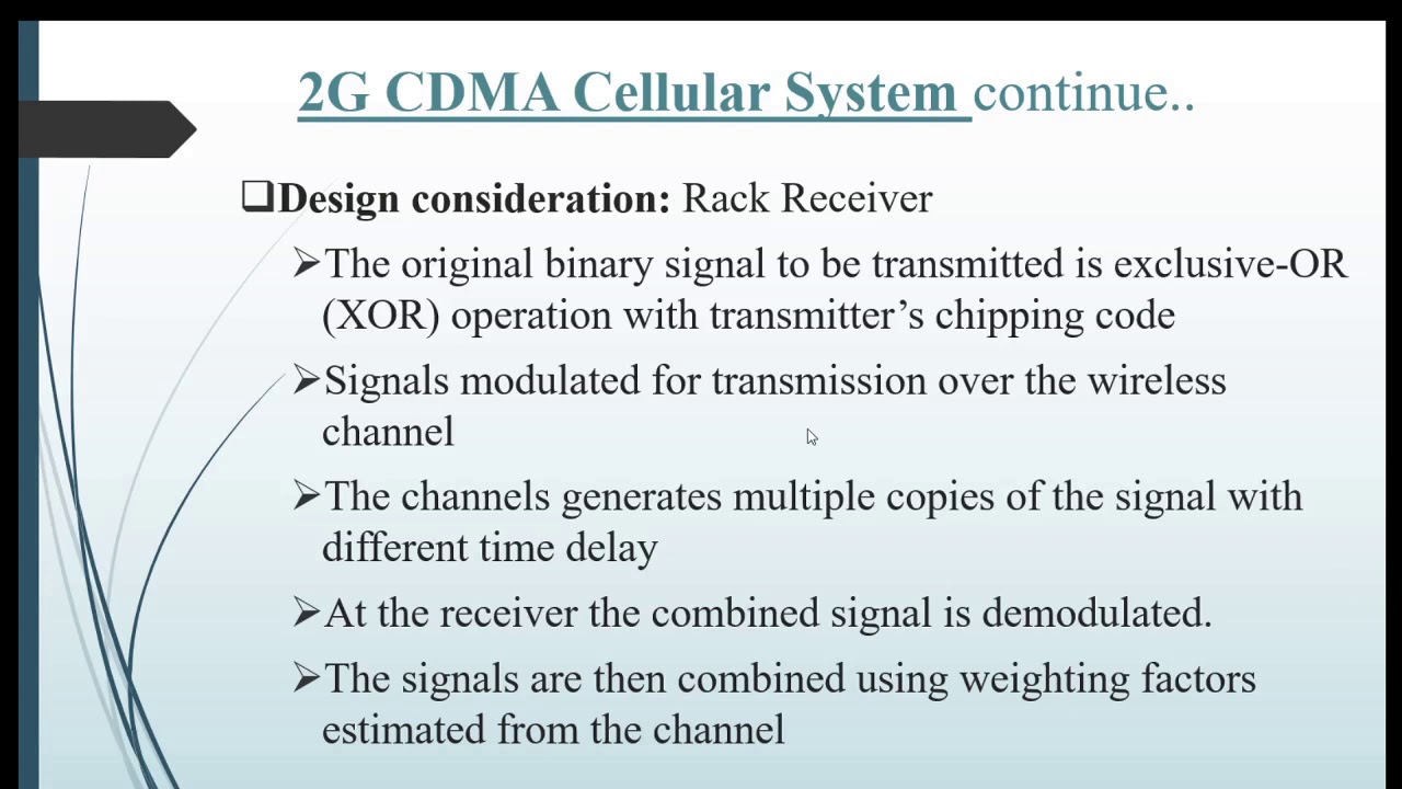 2G cellular Network CDMA and 3G Cellular Network - YouTube