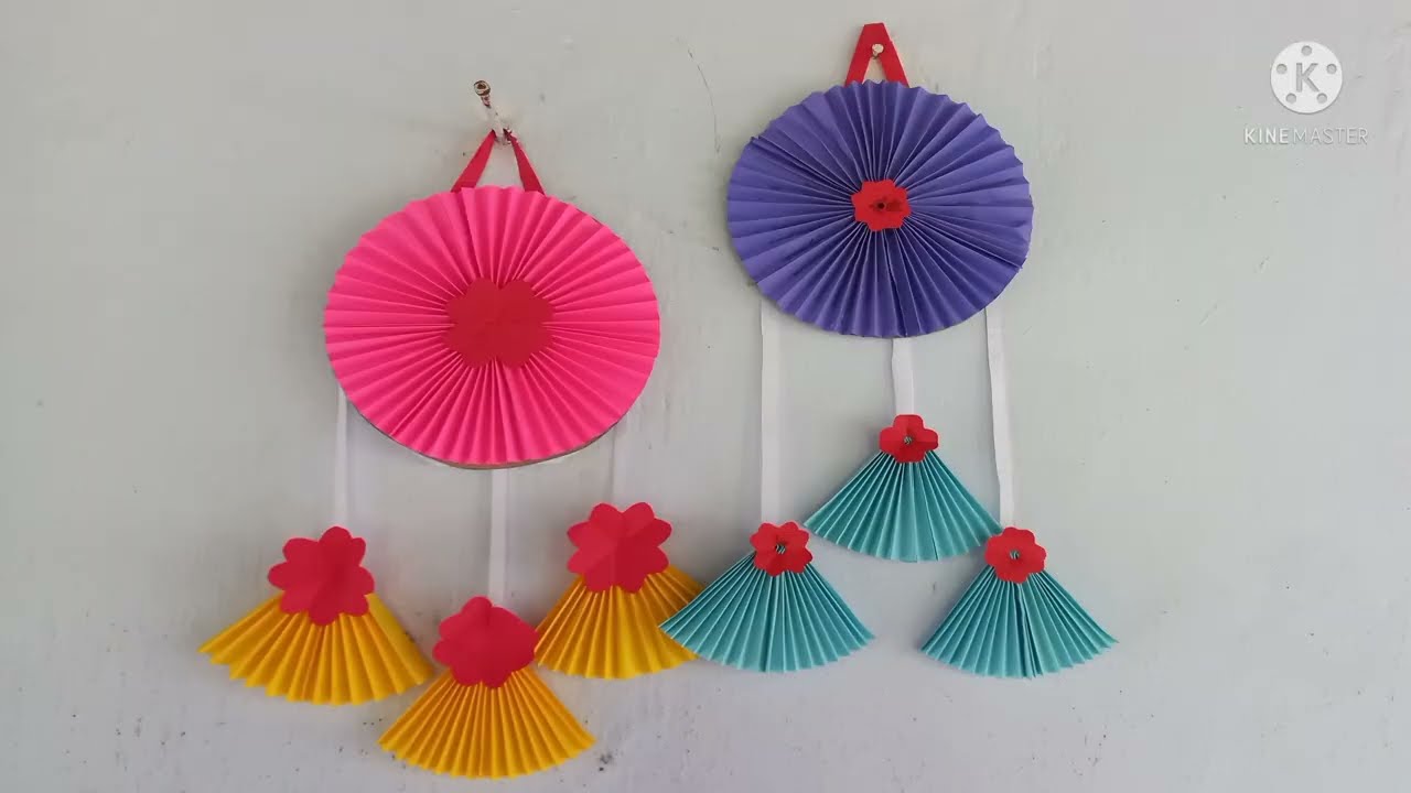 hiasan dinding kelas bentuk kipas dari kertas origami (part 1)/ Room ...