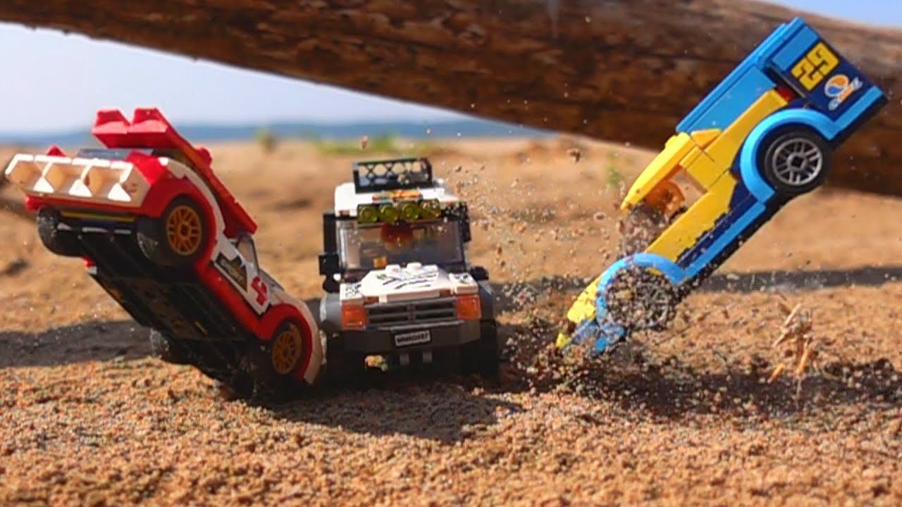 Best of Compilation LEGO City Trains And Car Crash - Slow Motion - YouTube