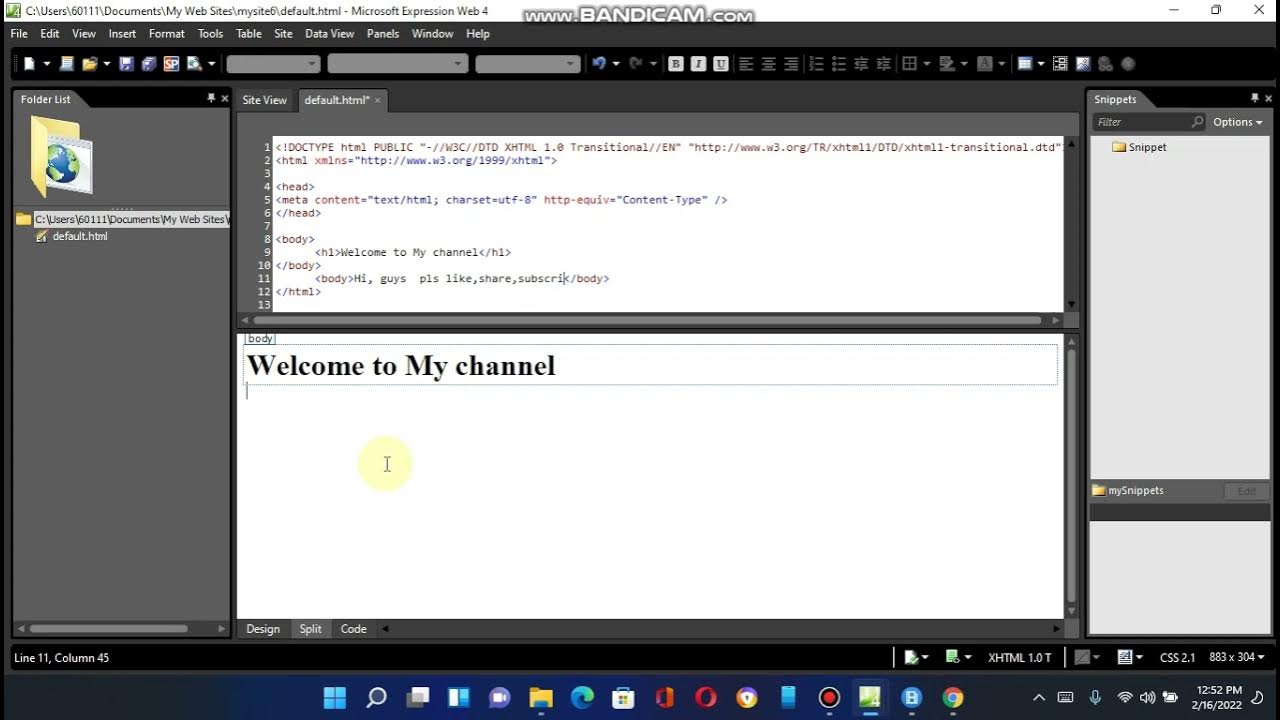 How to completeness create website using Microsoft Expression Web 4 ...