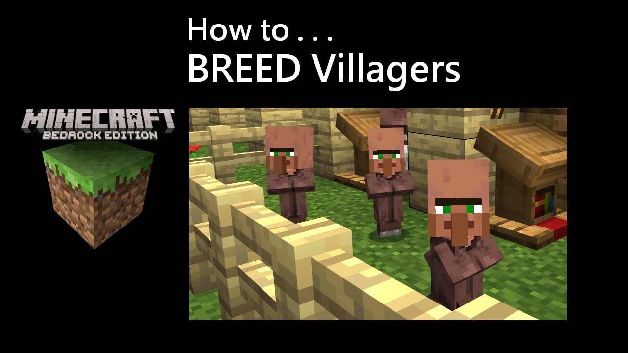Minecraft Bedrock PE: How to BREED Villagers - YouTube