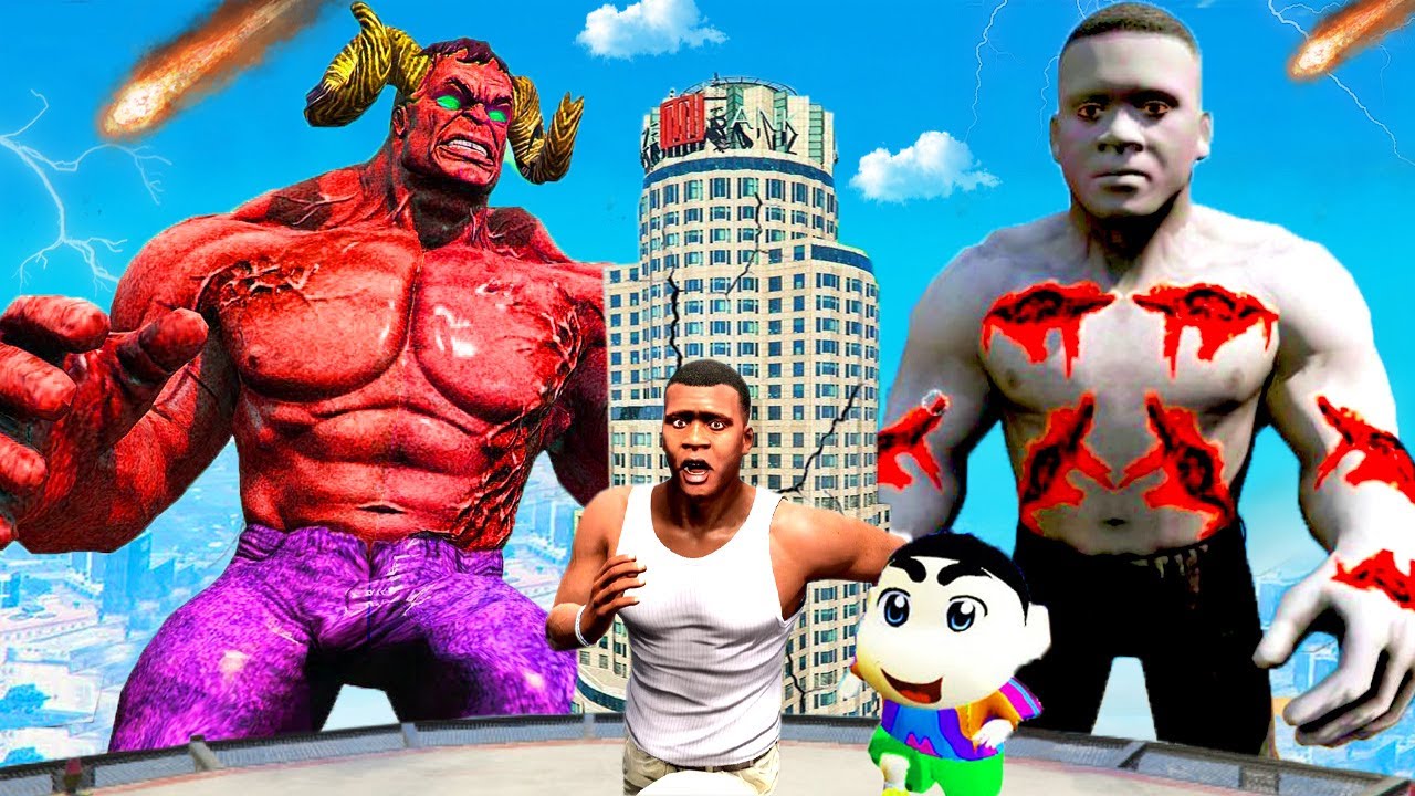 Giant RED HULK Fight With Giant Zombie FRANKLIN in GTA5 | GTA5 Avengers ...