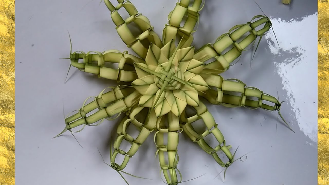 Craft work of date palm // how to make a beautiful flower of date palm ...