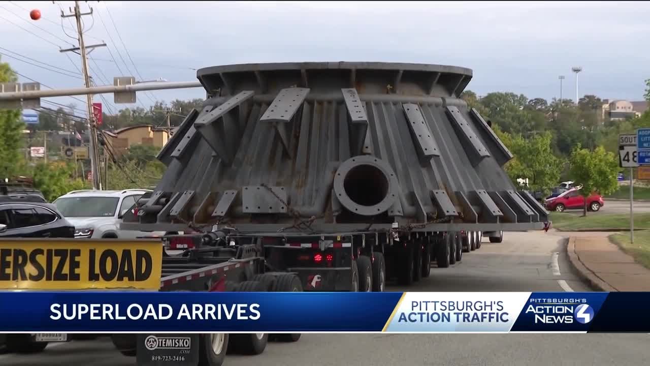 Massive 150-ton superload makes its way through Pennsylvania - YouTube