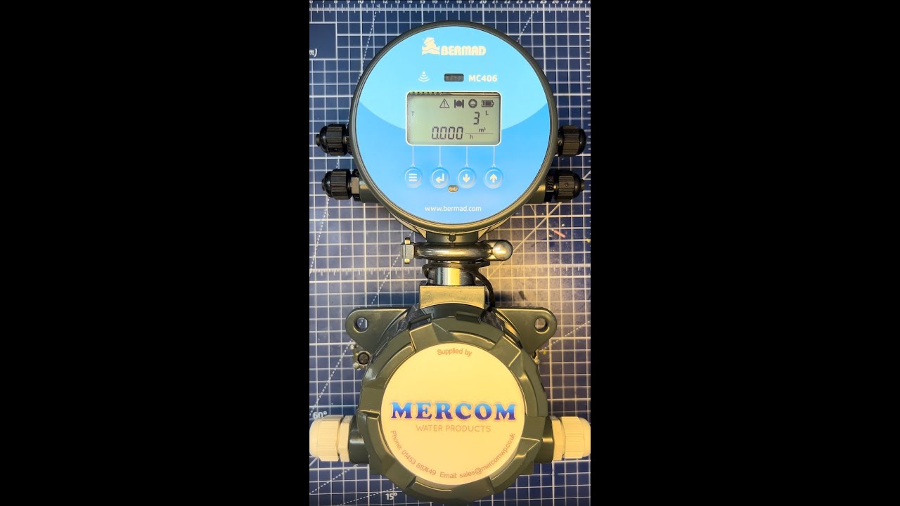 Programming the display on a EuroMag MC406 transmitter by Mercom Water ...