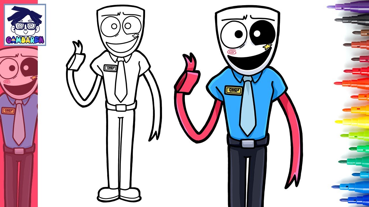 Cara Menggambar GANGLE MANAGER | The Amazing Digital Circus Episode 4 ...