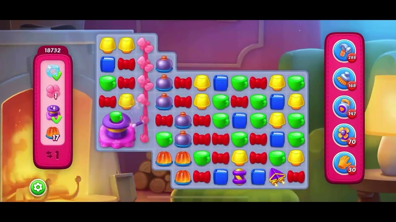 Homescapes level 18732 super hard extra moves - YouTube