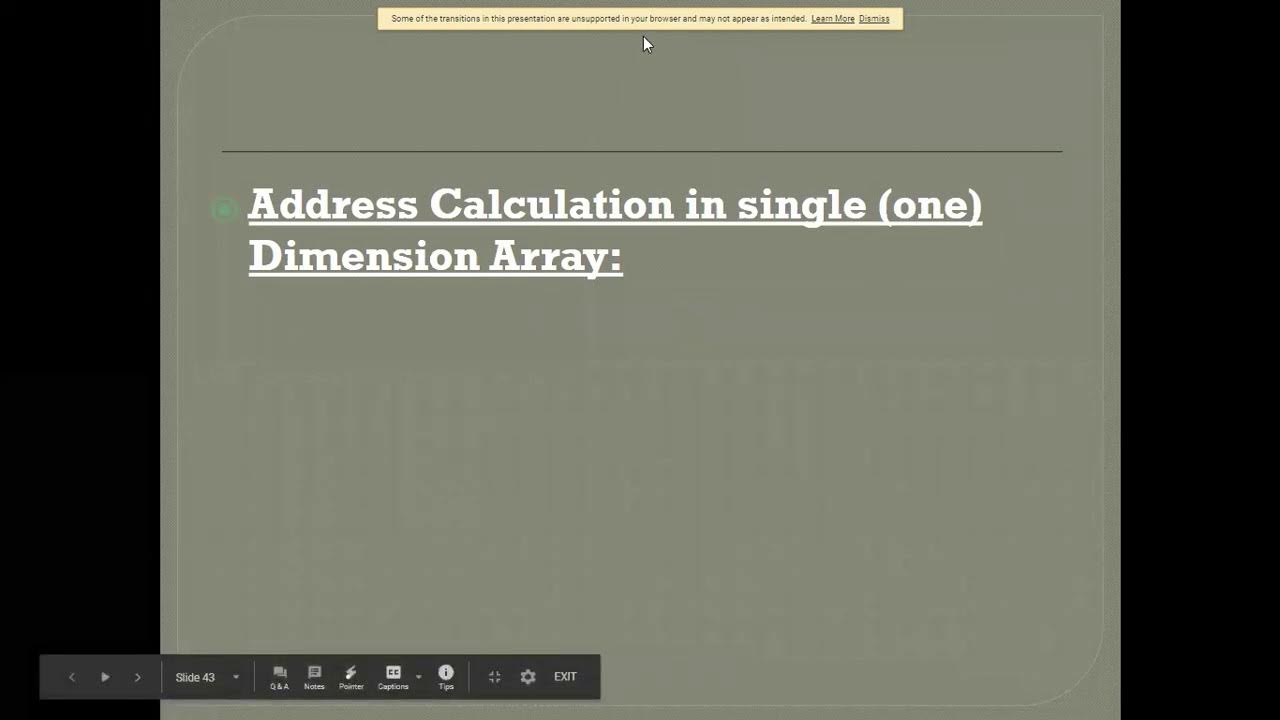 Address calculation of one dimensional+Two dimensional Array - YouTube
