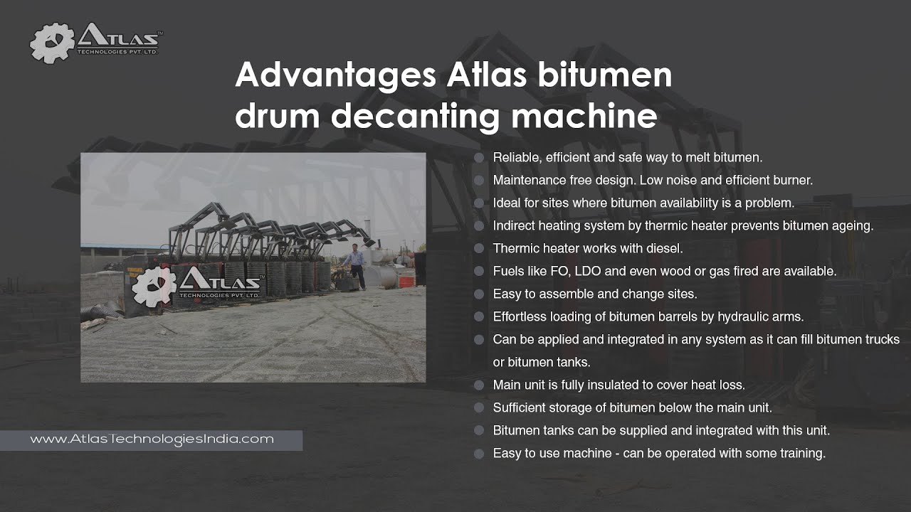 Bitumen decanting machine manufacturer - drum decanter for asphalt ...