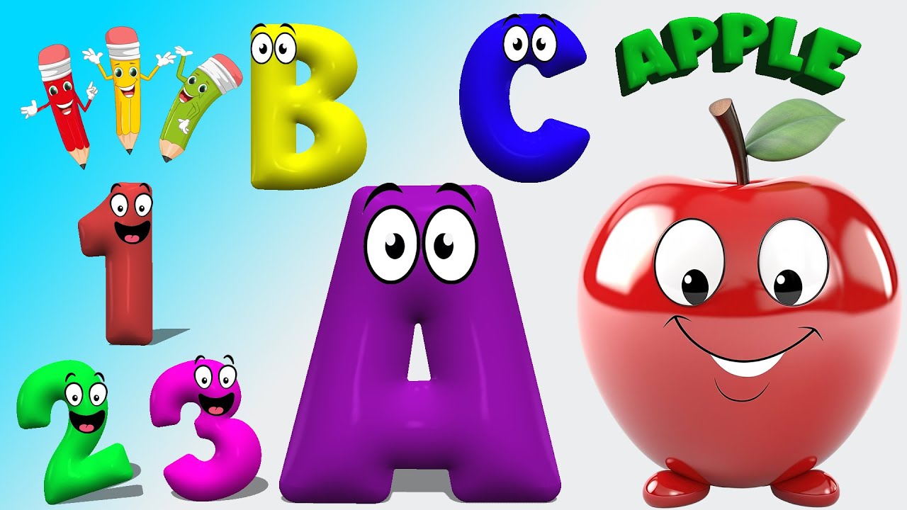 ABC and 123 Learning Videos Toddlers + Nursery Rhymes & Kids Songs+ ...