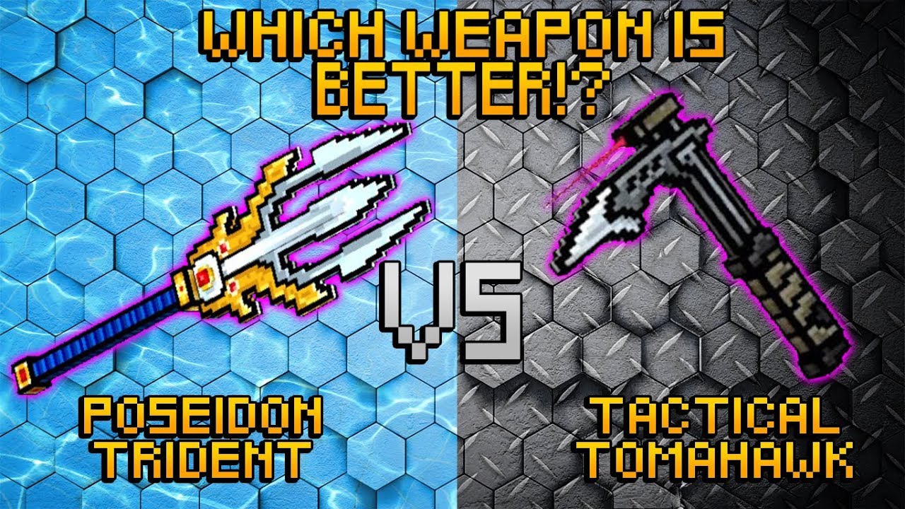 Pixel Gun 3D - Poseidon Trident VS Tactical Tomahawk - YouTube