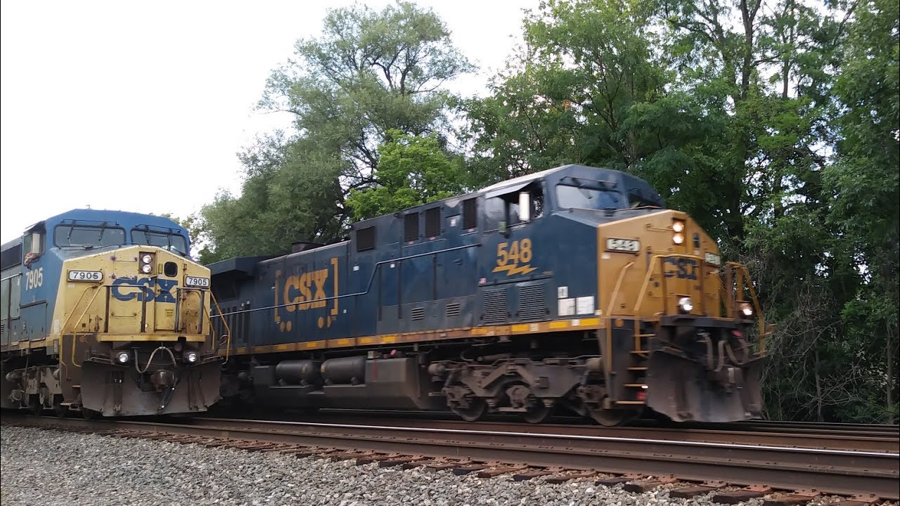 [HD] CSX Q264 Autorack Train Eastbound - Fairport, NY - YouTube